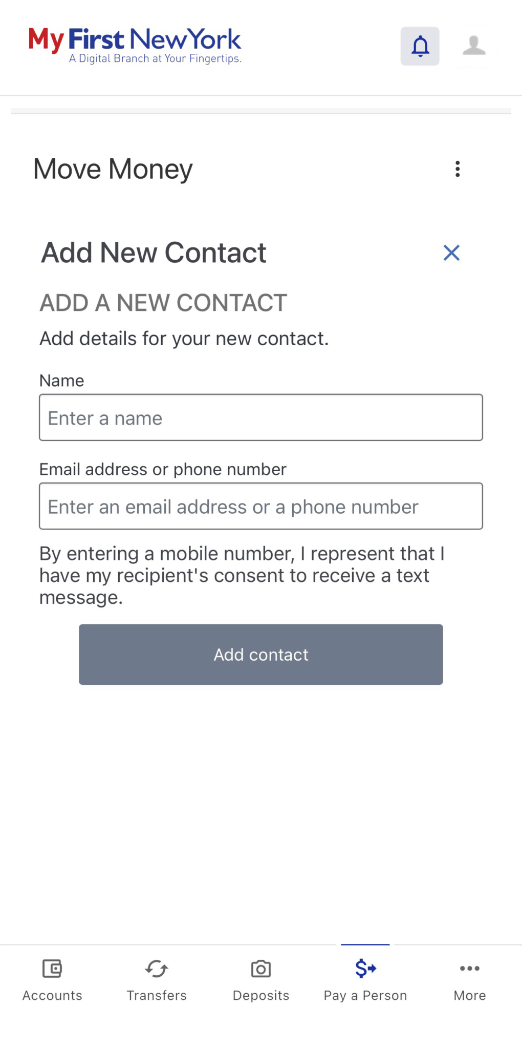Pay a Person: Digitally Send Money to Another Person