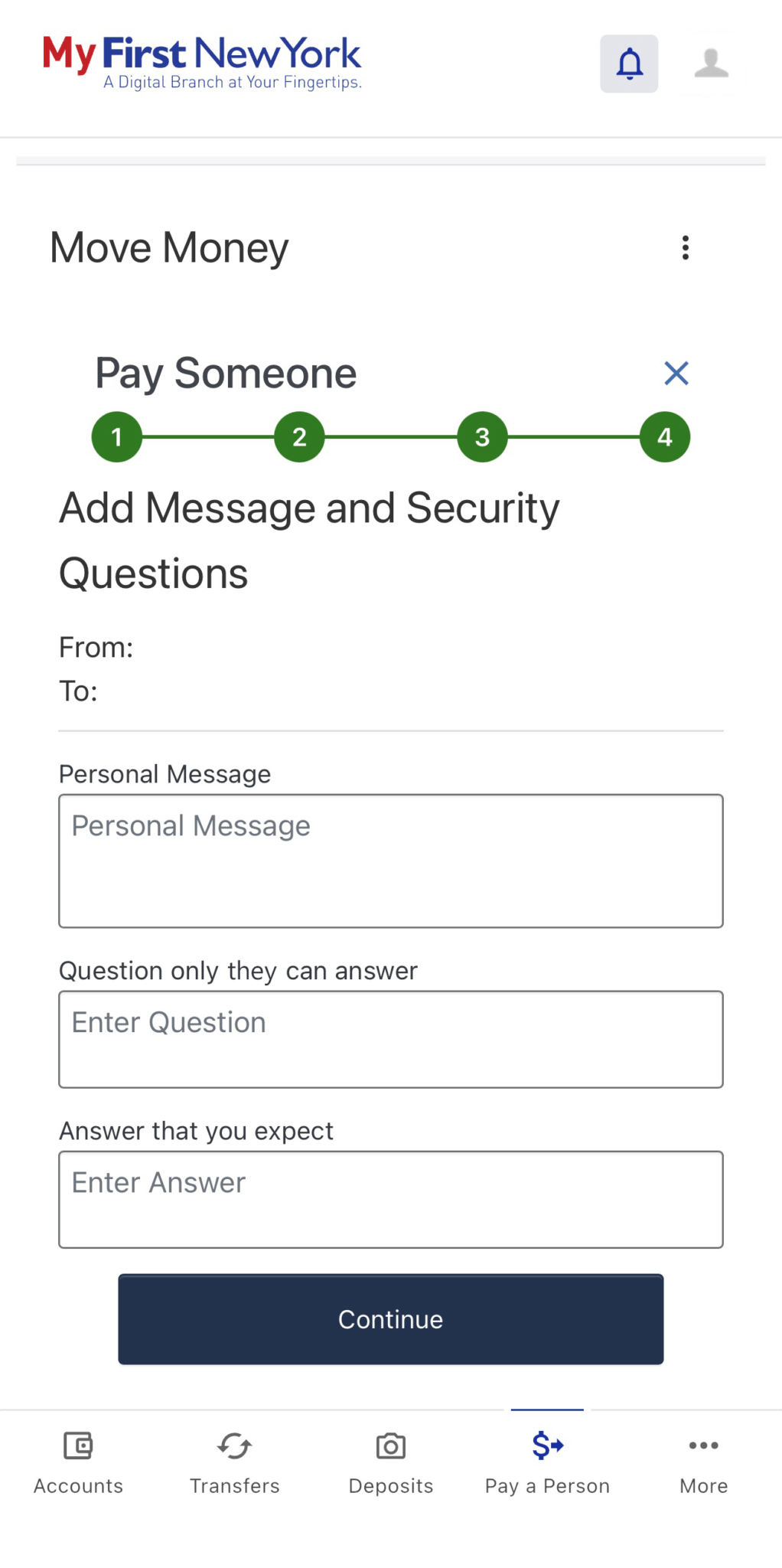 Pay a Person: Digitally Send Money to Another Person